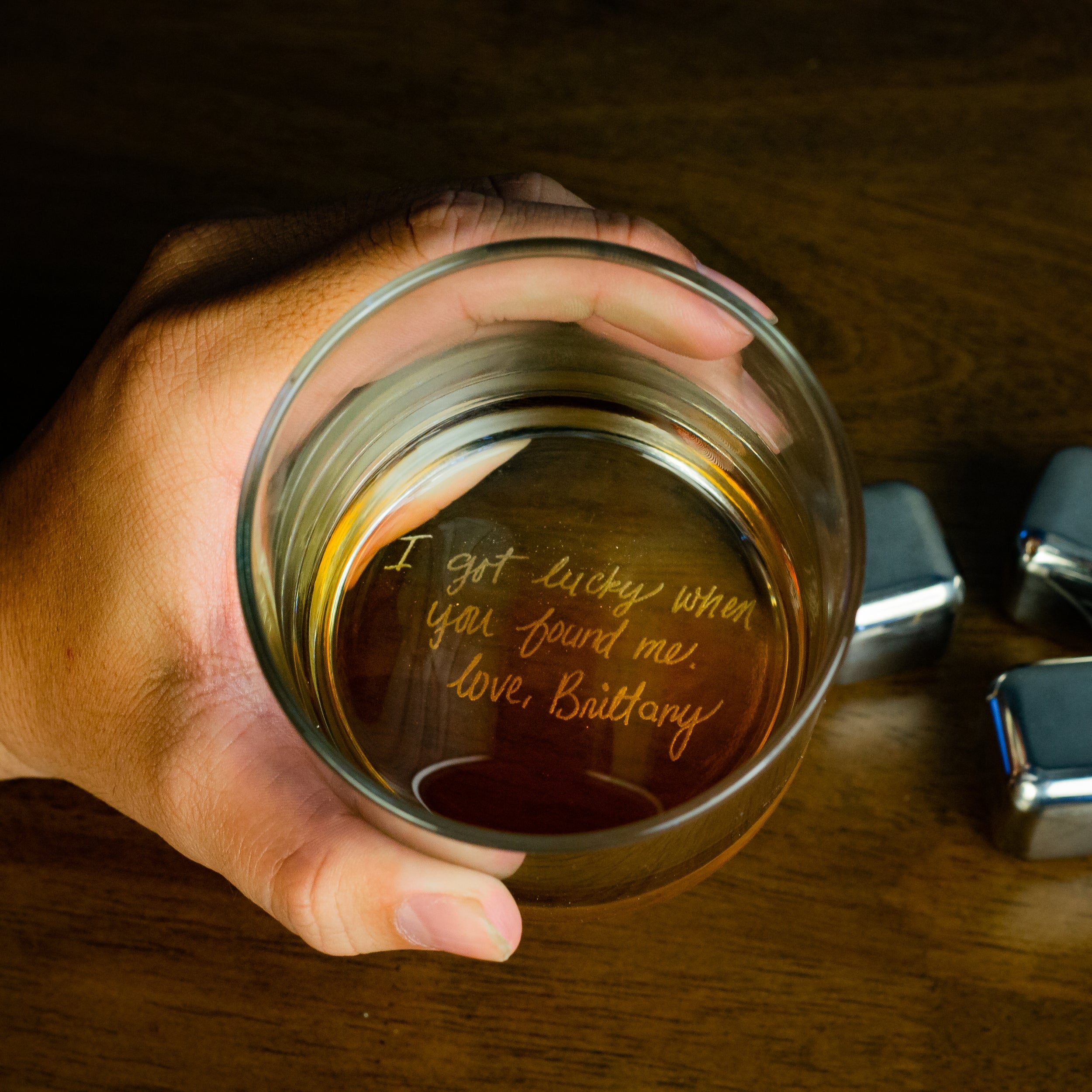 Personalized Handwriting Whiskey Glass - Engrave Your Handwritten ...